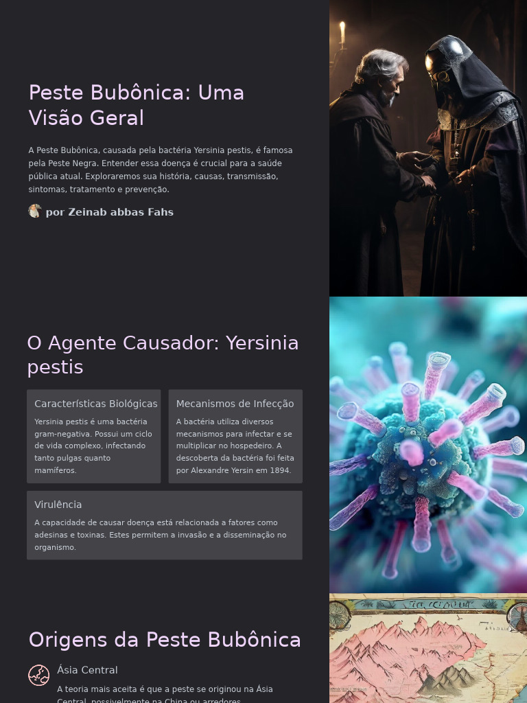 Peste Bubonica Uma Visao Geral | PDF | Peste negra | Bactérias