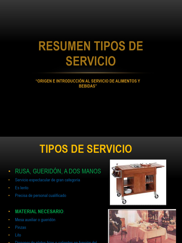 Tipos de Servicio Resumen | PDF