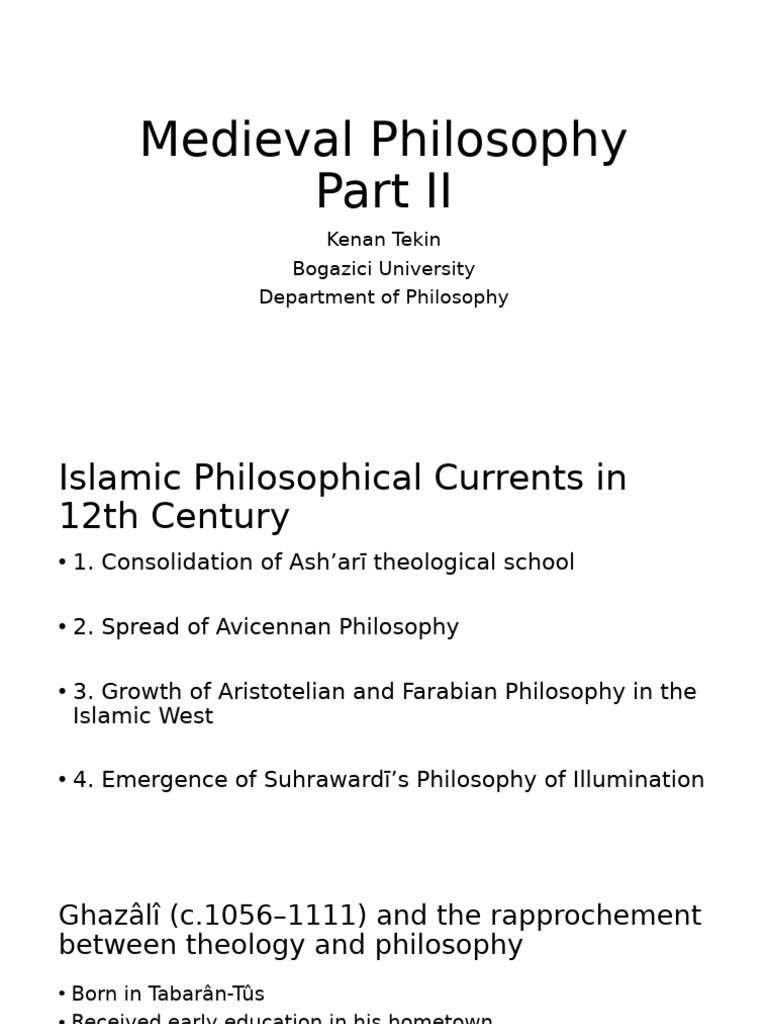 Medieval Philosophy Part II Powerpoint Slides For Final | PDF ...