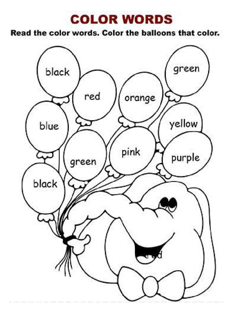 1st Colors Homework | PDF