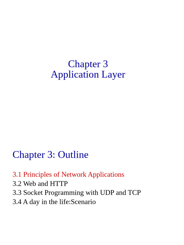 Network Application Layer Overview | PDF | Network Socket | Internet ...