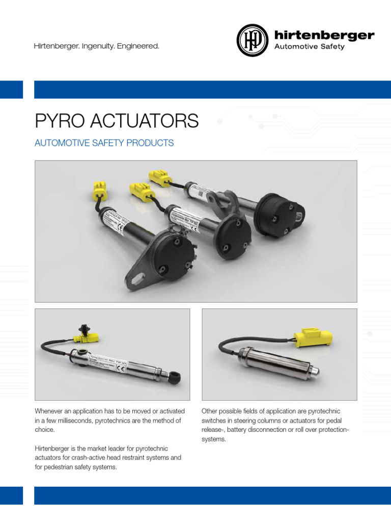 HAS Pyro Actuators 6pg US Single Pages | PDF | Actuator | Mechanical ...
