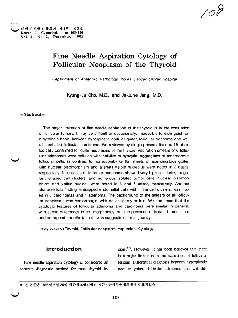 Ref#108-FNAC of Follicular Neoplasm of Thyroid | PDF