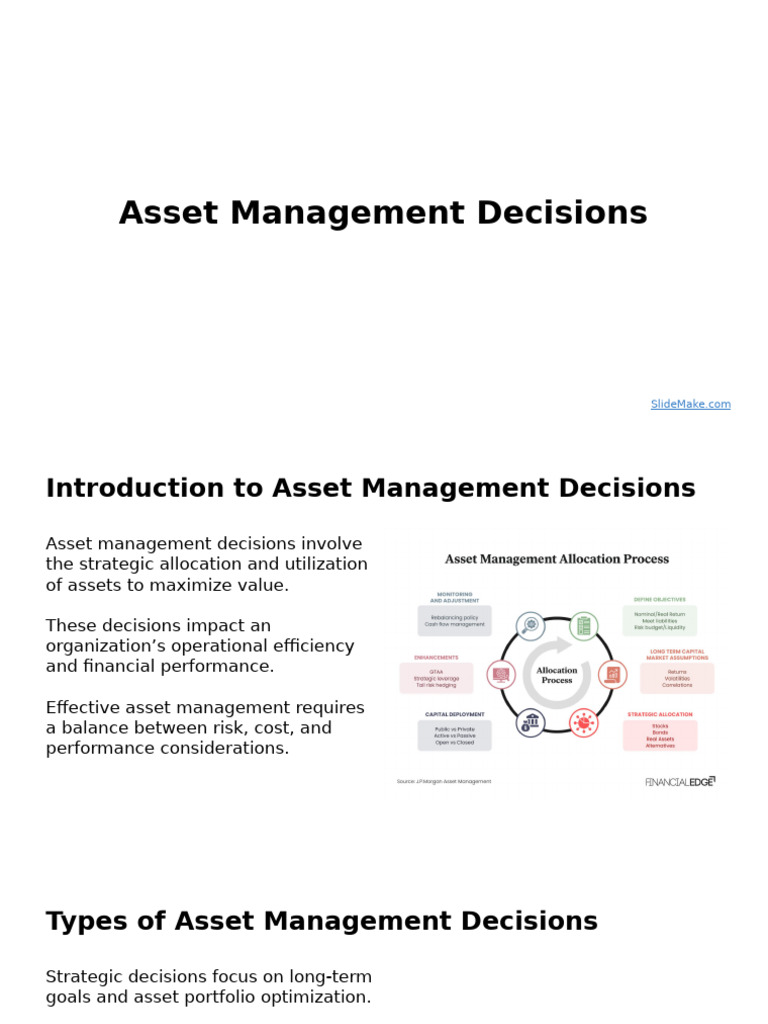 Asset Management Decisions | PDF | Asset Management | Life Cycle Assessment