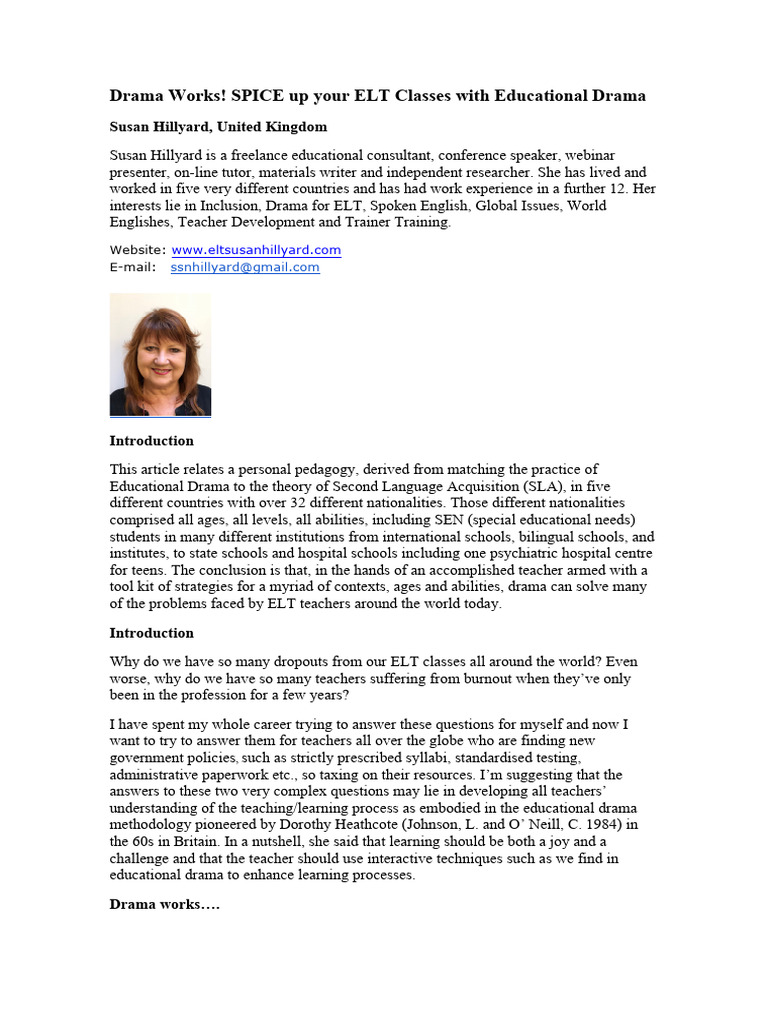 Teaching English Through Drama | PDF | Nonverbal Communication | Cognition