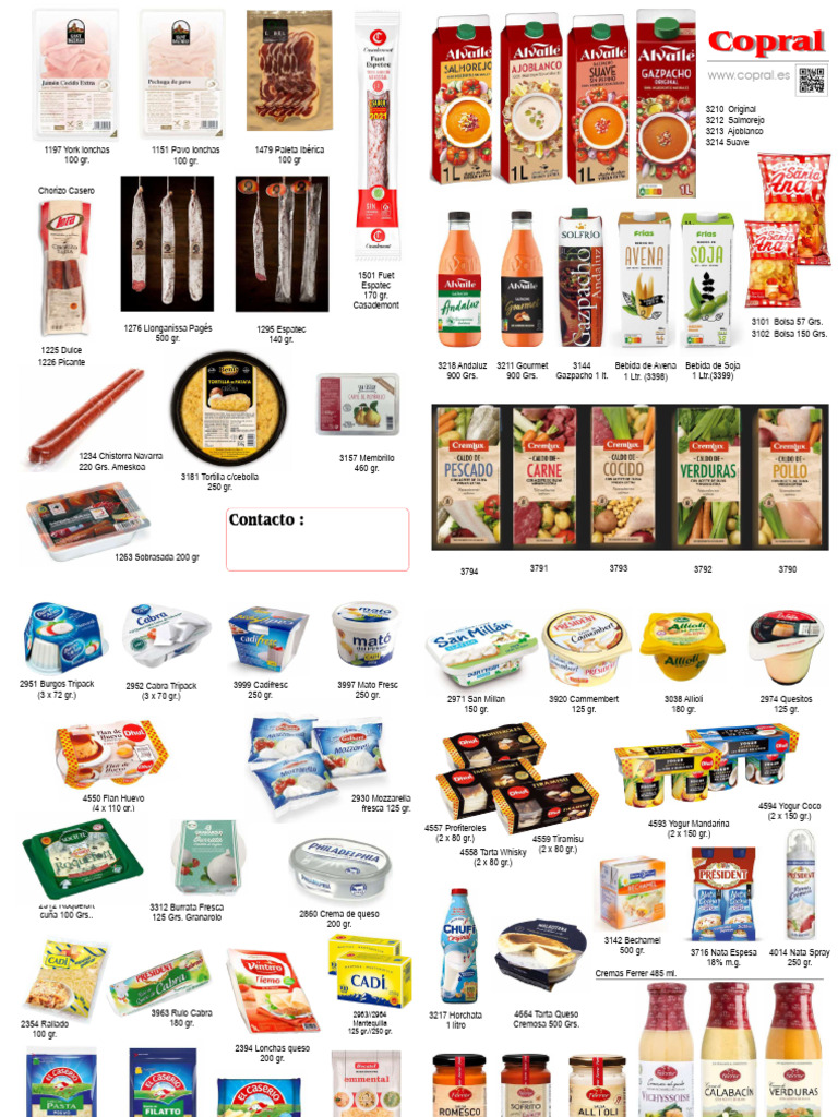 Productos Gourmet y Lácteos Variados | PDF | Alimentos | Cocina ...