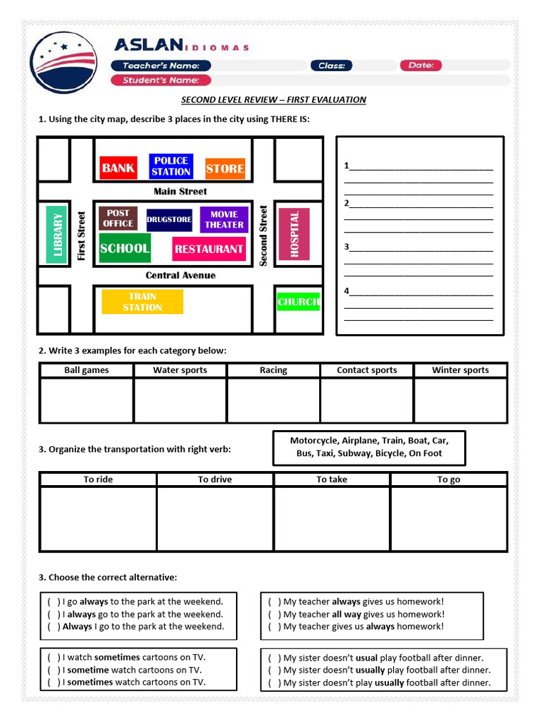 Level 2 - First Review Test New2023 | PDF