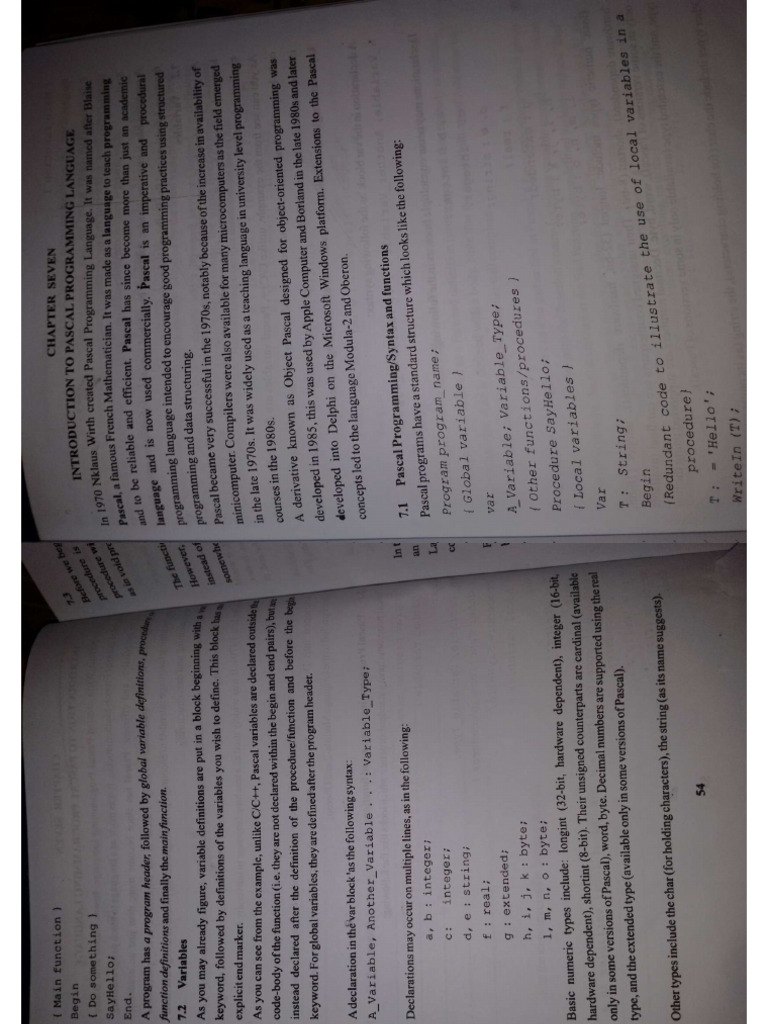 Pascal CSC 102 - Compressed | PDF