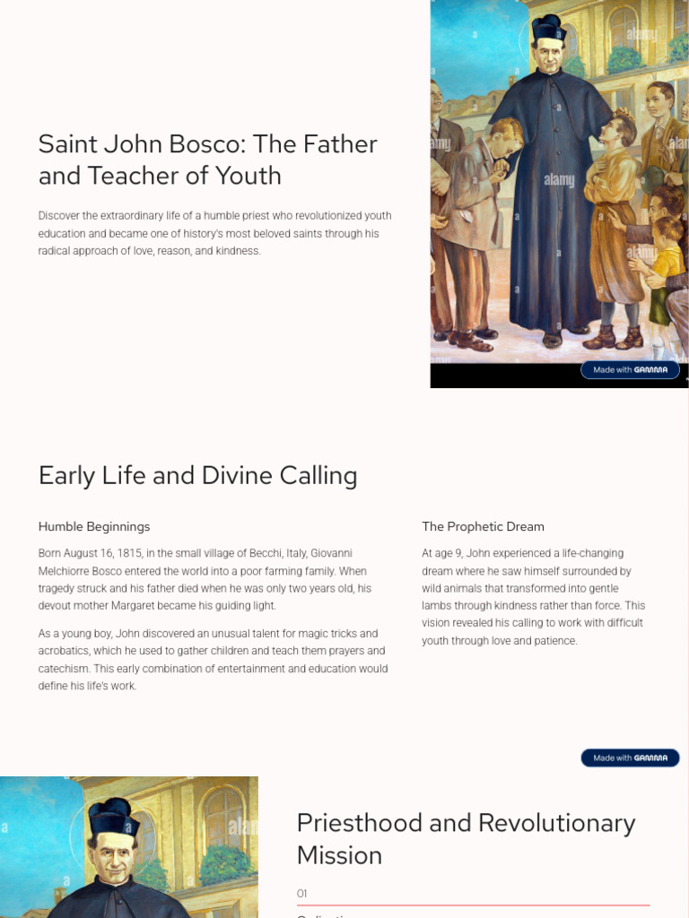 Saint John Bosco: Father of Youth Education | PDF | Spirituality