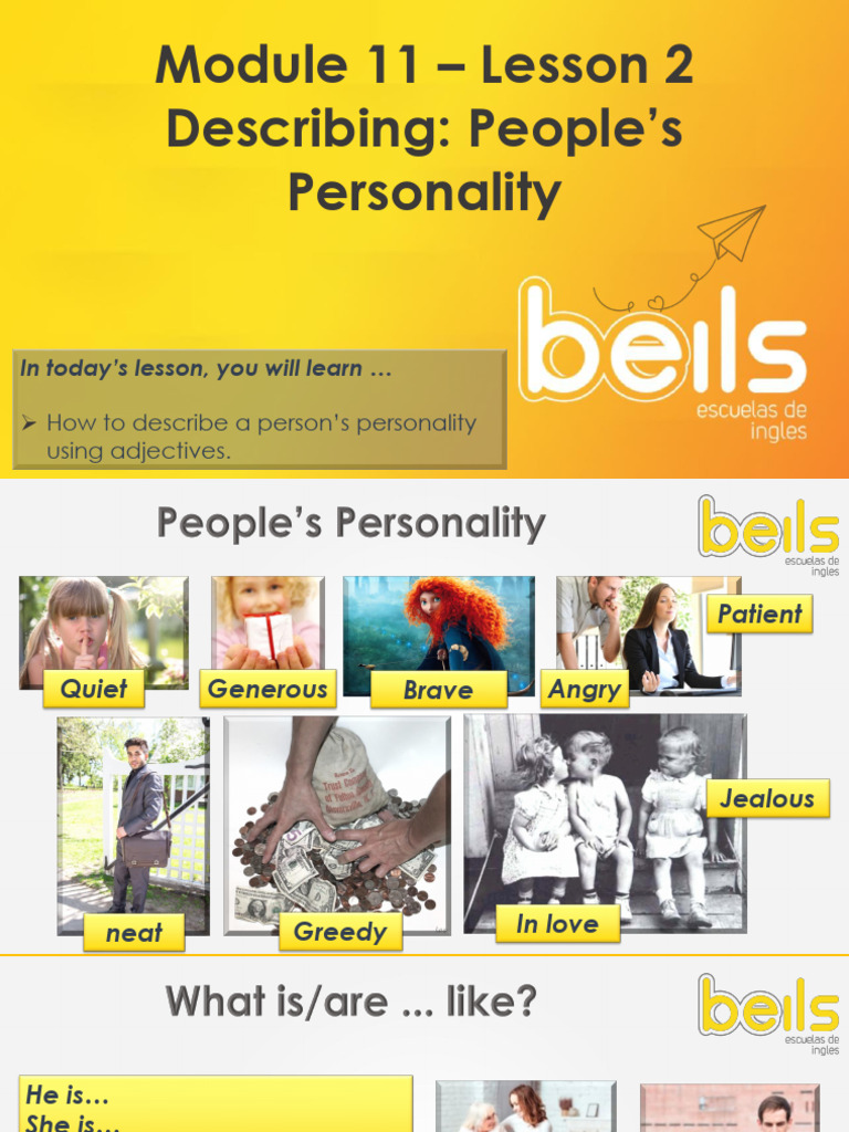 11.2 Describing People Personality | PDF