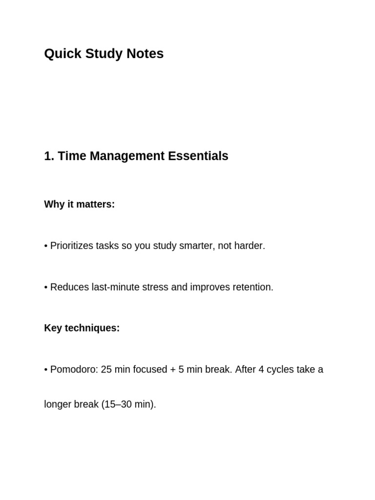 Essential Time Management Tips | PDF