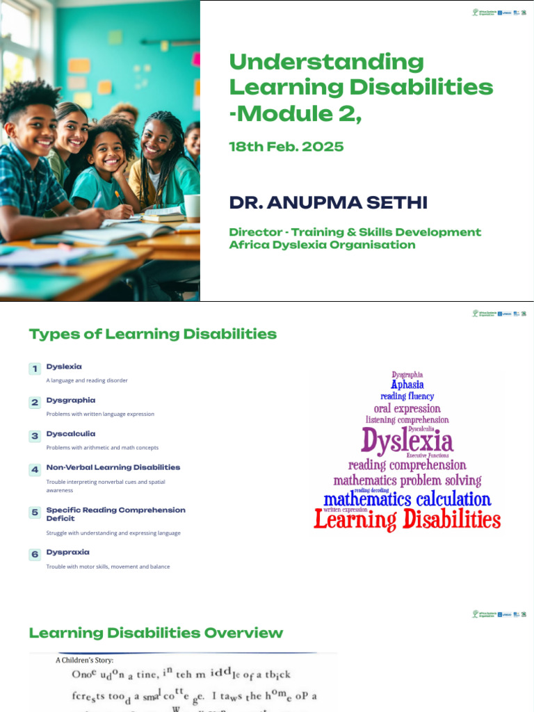 Types and Insights on Learning Disabilities | PDF | Learning Disability ...
