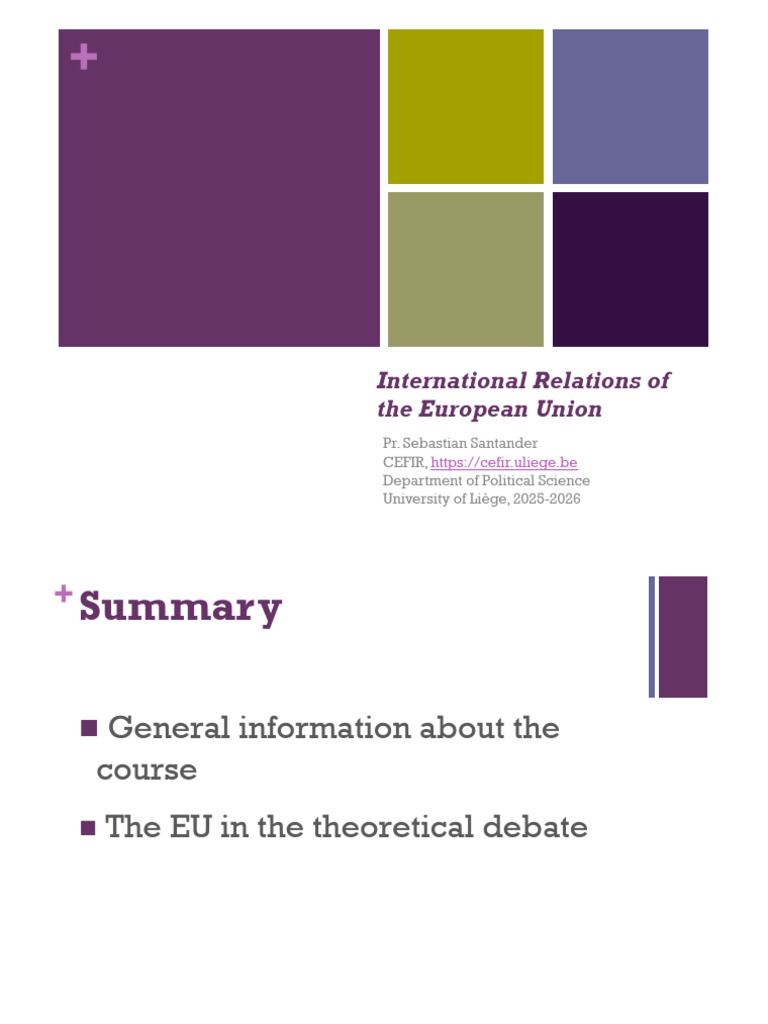 EU International Relations Course Overview | PDF | International ...