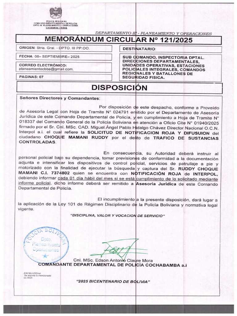 Memorandum Circular #0121-2025 | PDF