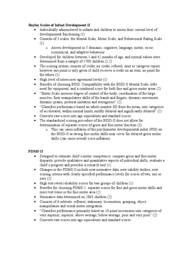 Bayley Scales Of Infant Development