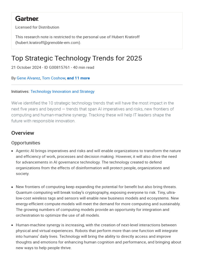 Top Strategic Tech Trends for 2025 | PDF | Artificial Intelligence ...