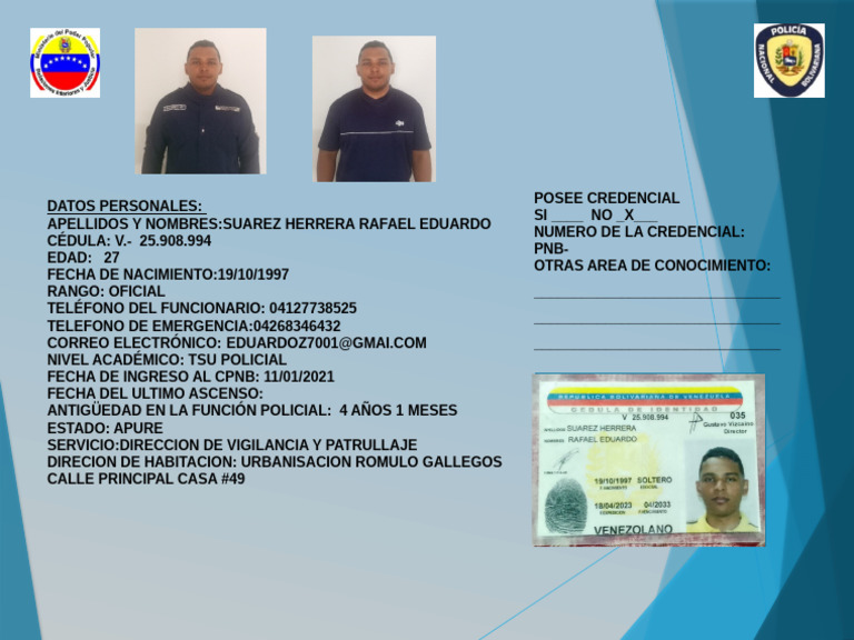 Datos Personales de Rafael Suárez | PDF