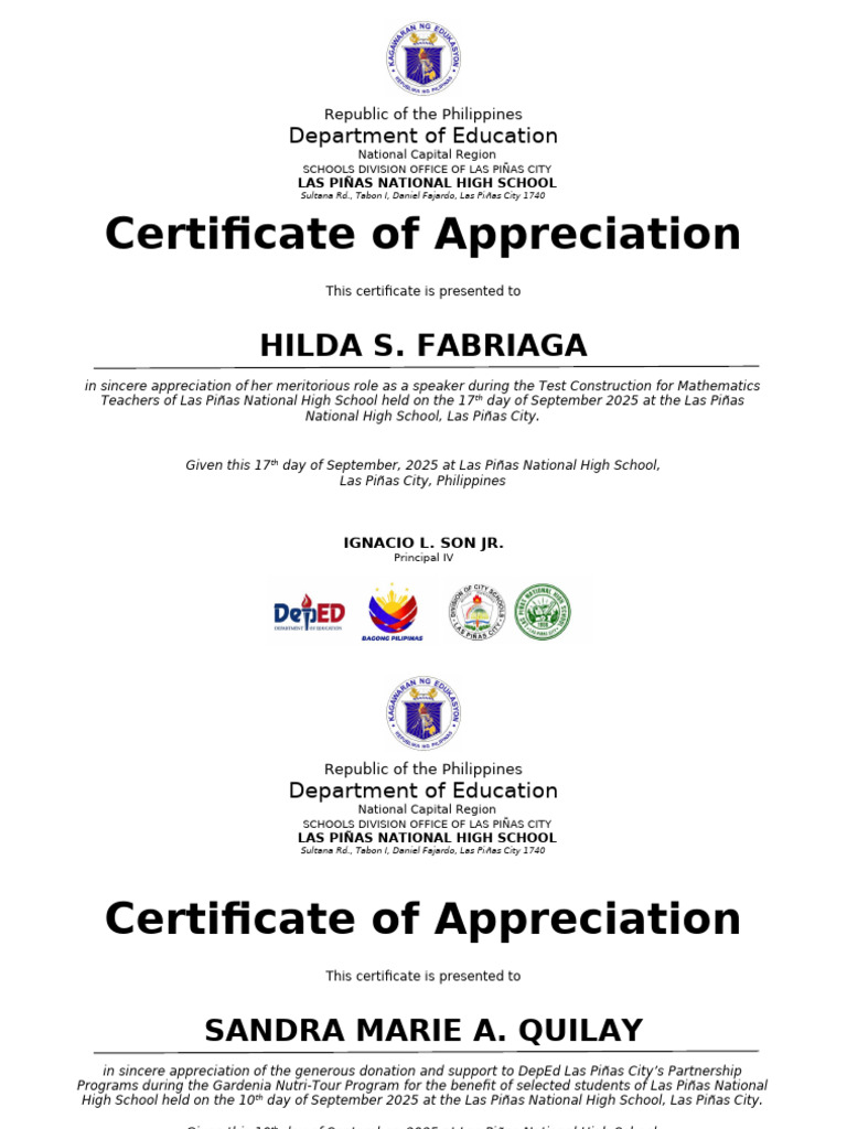 Certificate of Appreciation Brigada | PDF | Philippines