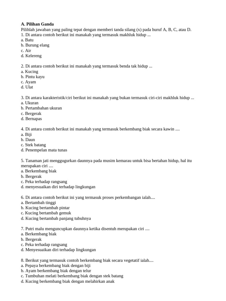 Soal UH Mapel IPAS Kelas X SeJur (Editan Belum Selesai) | PDF