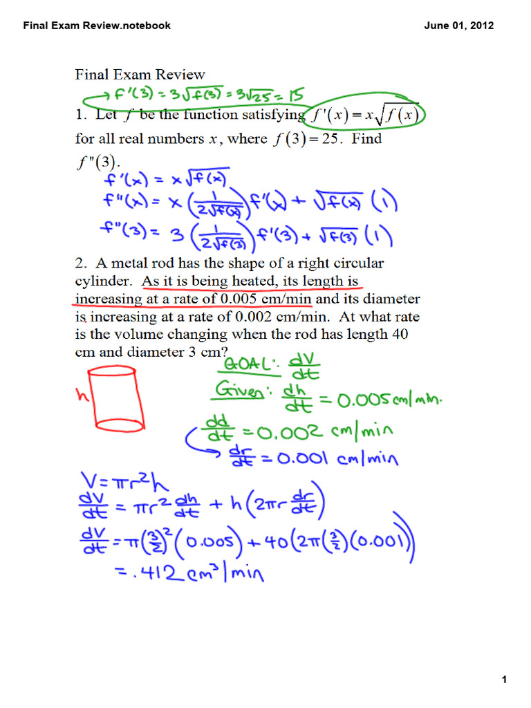 Final Exam Review - Part 2 Filled in | PDF