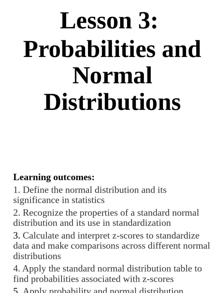Understanding Normal Distributions and Z-Scores | PDF | Normal ...