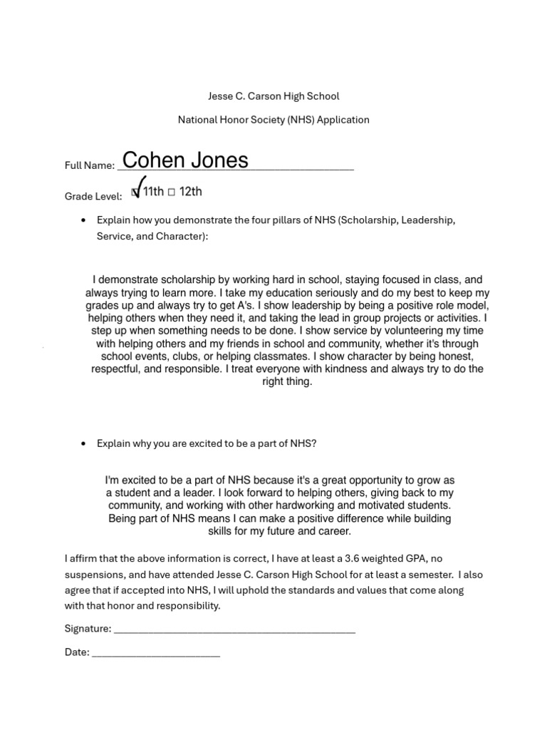 NHS Form | PDF