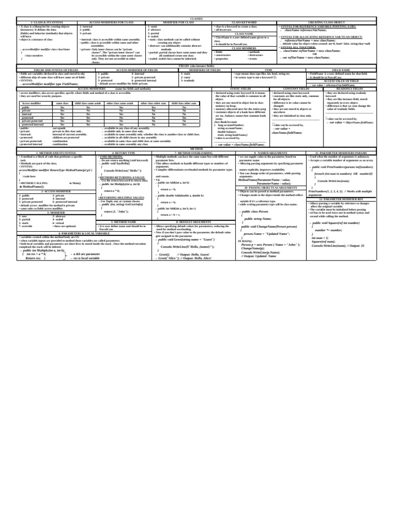 Object Oriented Programming | PDF | Class (Computer Programming) | Programming