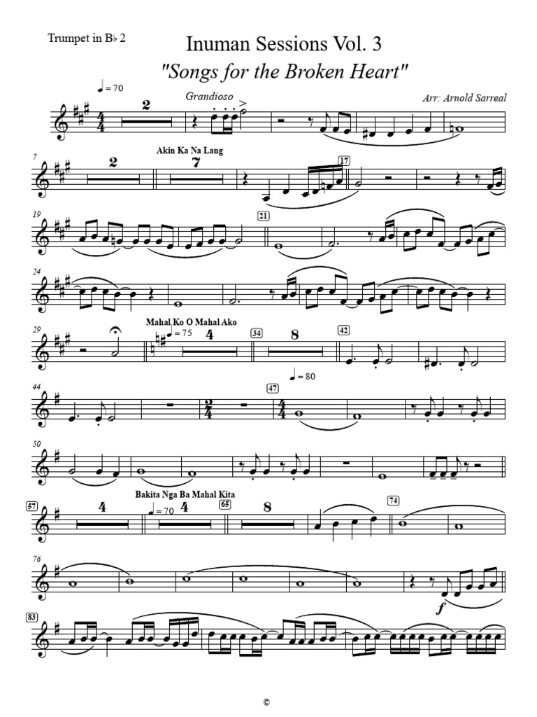 Inuman Sessions Vol 3 - Trumpet 2 | PDF