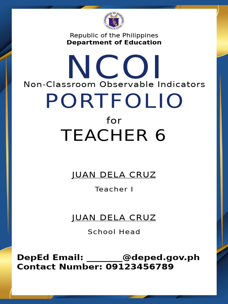 t6 Ncoi Portfolio (Blue) | PDF