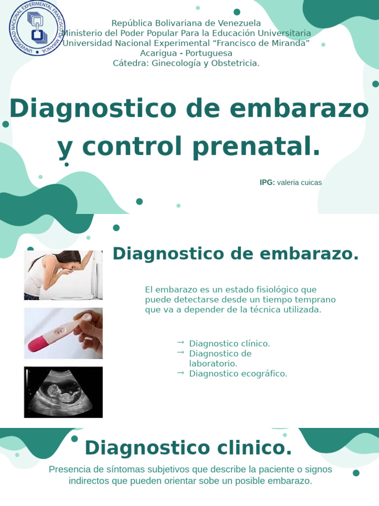 DX de Embarazo y Control Prenatal LISTO | PDF | El embarazo ...