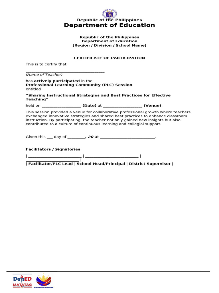 Indicator 6.1.2 - Sample Certificate | PDF