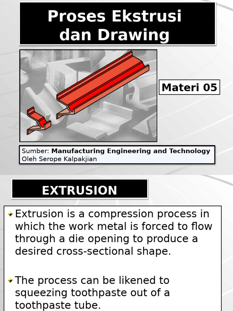 Pros Man I H05 Proses Ekstrusi Dan Drawing - 3 - SKS Gasal 22 23 | PDF ...