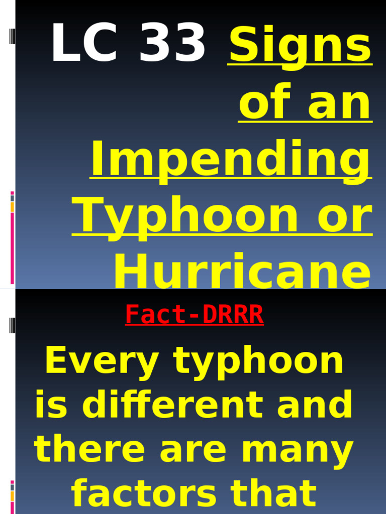 82DRRR Signs of An Impending Typhoon or Hurricane ADM | PDF | Radar ...