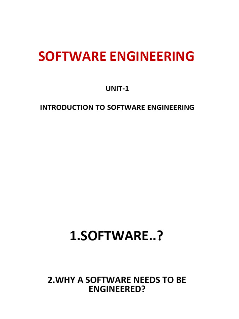 SE unit-1 (1) | PDF | Software Development Process | Scrum (Software ...