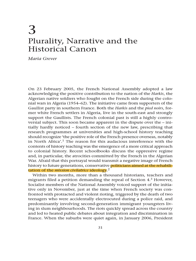 Beyond The Canon History For The Twenty-First Cent... - (3 Plurality ...