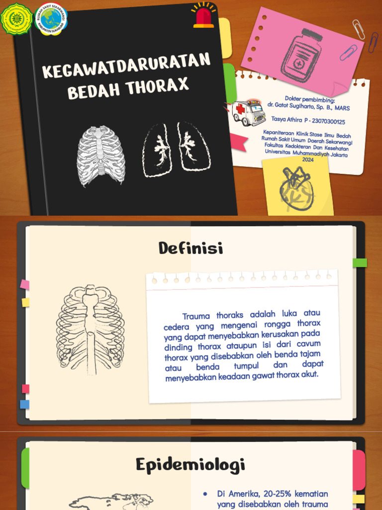 Kegawatdaruratan Bedah Thoraks - Tasya Athira - 23070300125 | PDF