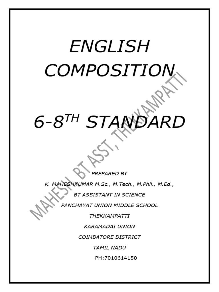 6th To 8th English Compositions PDF Download | PDF | Penguin