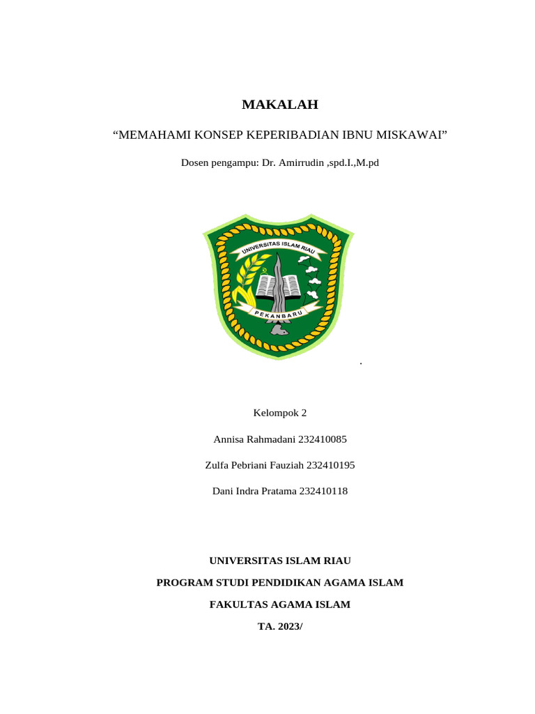 Makalah Pak Amir. Firdaus Semester 4 | PDF
