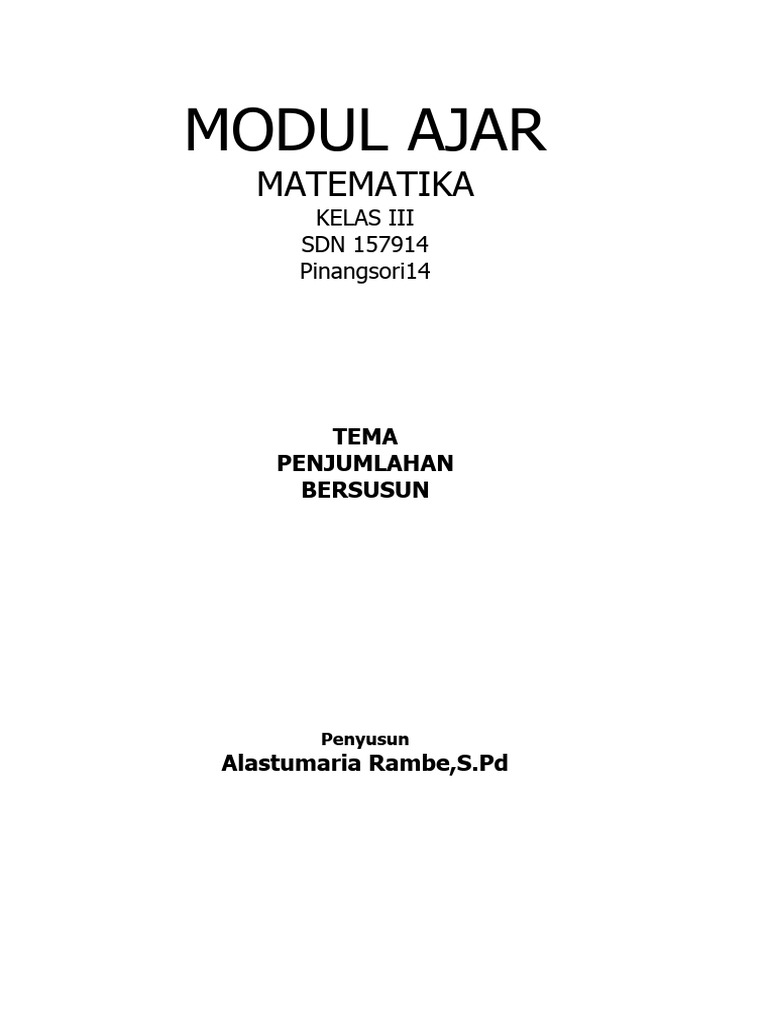 Modul Ajar PPG | PDF