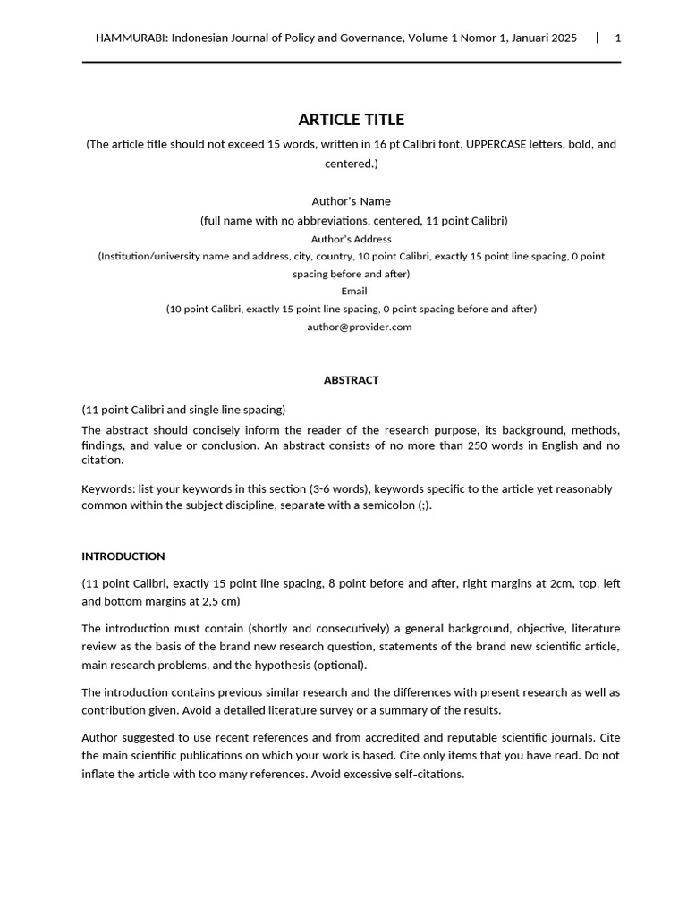 REVISI Template Hammurabi Ok | PDF | Abstract (Summary) | Bibliography