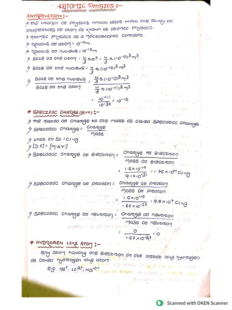 Atomic Physics | PDF