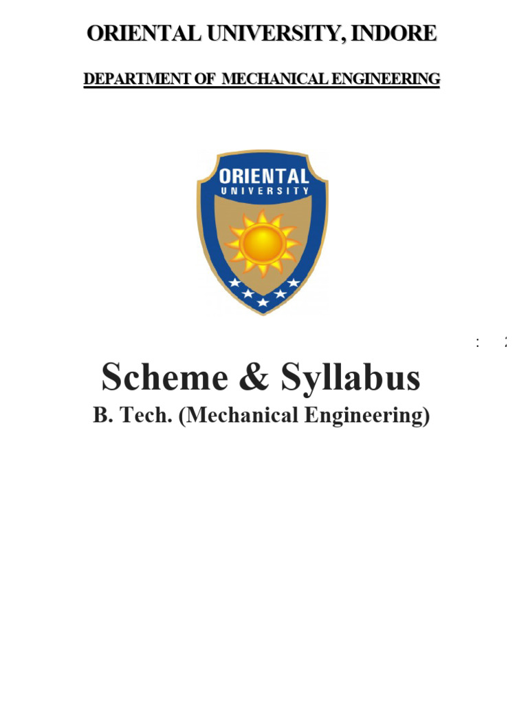 Btech. in Mechanical Syllabus | PDF | Forge | Integral