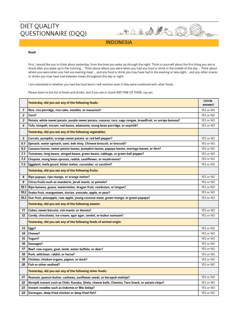 Indonesia DQQ English v2 | PDF | Fruit | Sweet Potato
