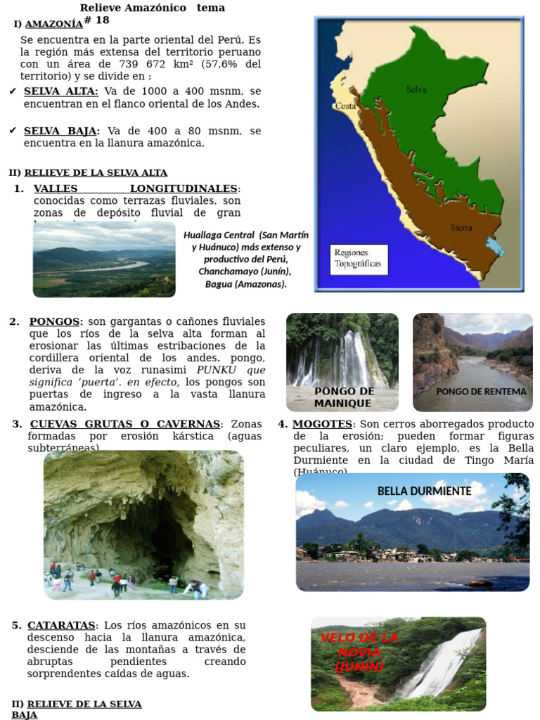 Relieve de la Amazonía Peruana | PDF | Perú | Geografía Física