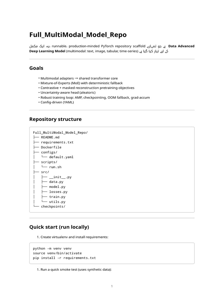 Full Multi Modal Model Repo | PDF | Machine Learning | Applied Mathematics