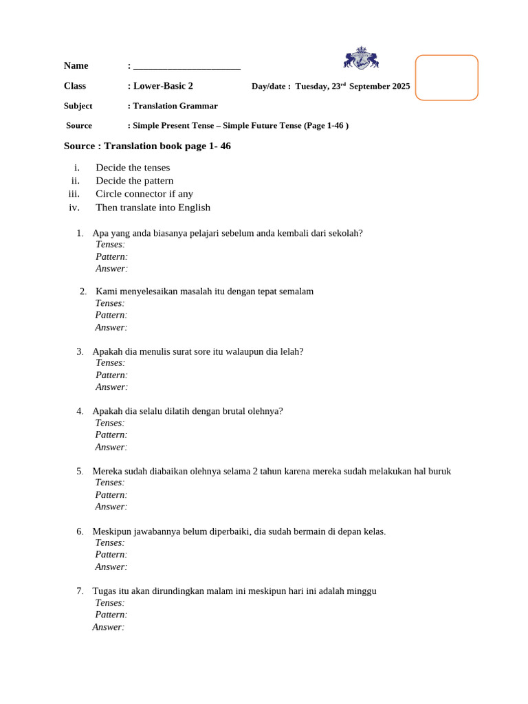 Lb2 Mts1 2025 Translation | PDF