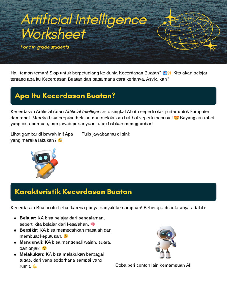 Artificial Intelligence Worksheet | PDF