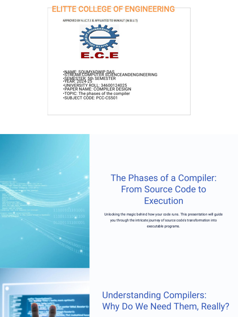 Phases of Compiler Design Explained | PDF | Parsing | Compiler