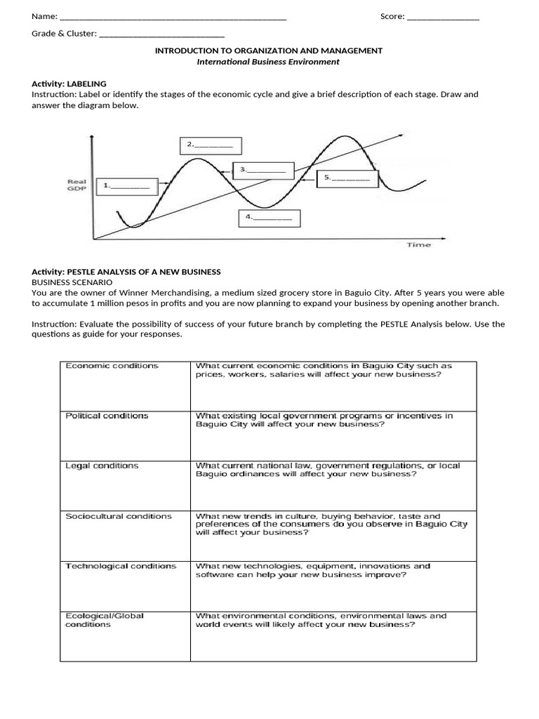 Worksheet - International Business Environment | PDF