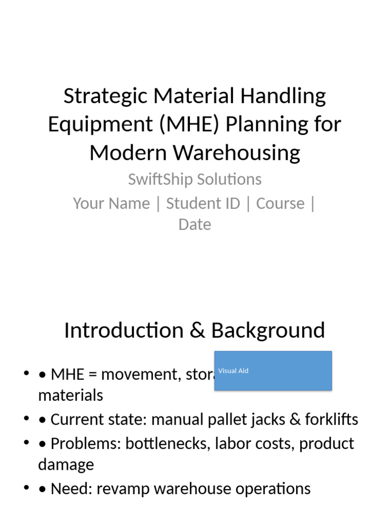 Modern MHE Planning for Warehousing | PDF | Warehouse | Production And ...